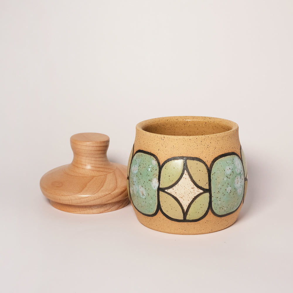 Glazed Stoneware Jar with Stardust Pattern – Happy Hour Ceramics