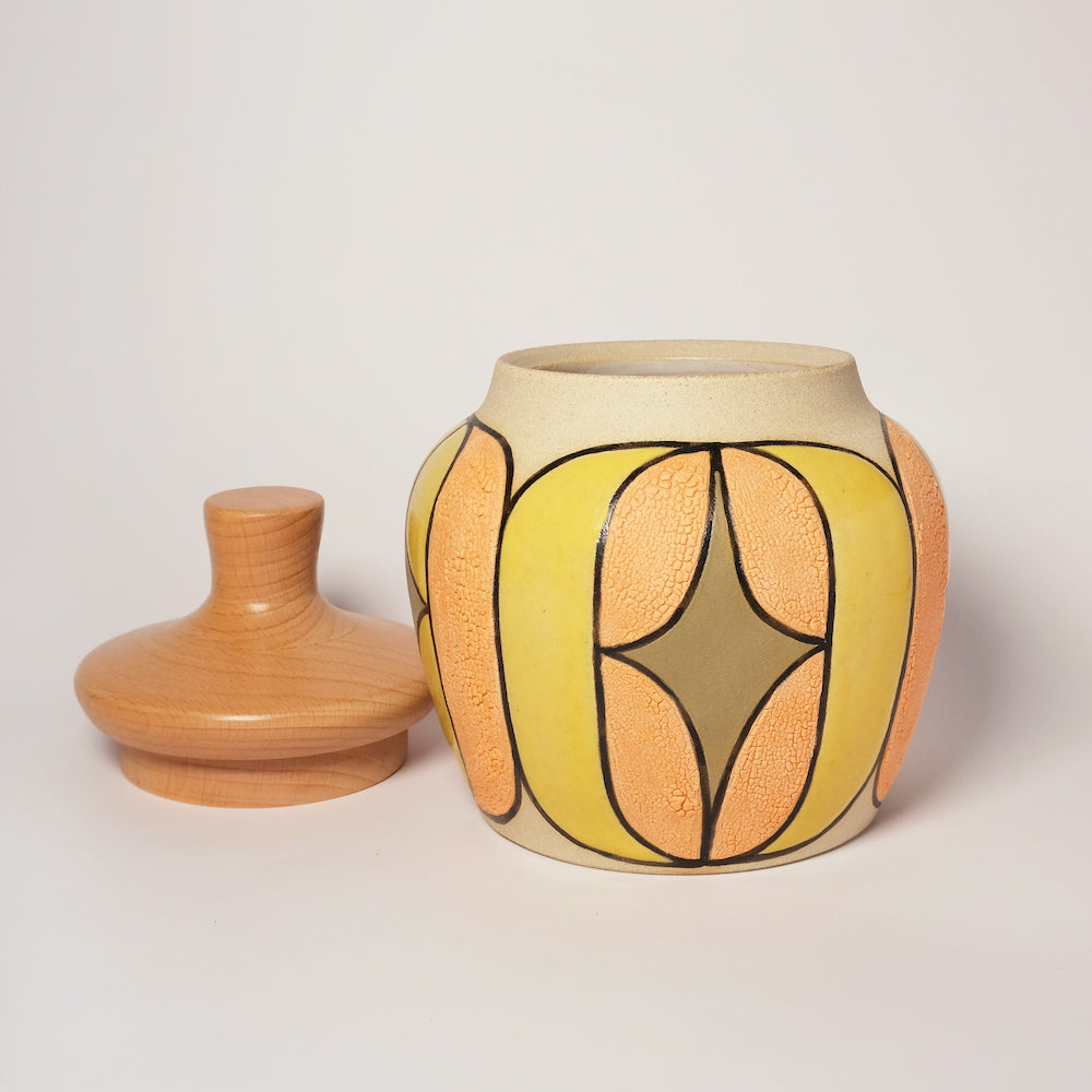 Glazed Stoneware Jar with Stardust Pattern – Happy Hour Ceramics