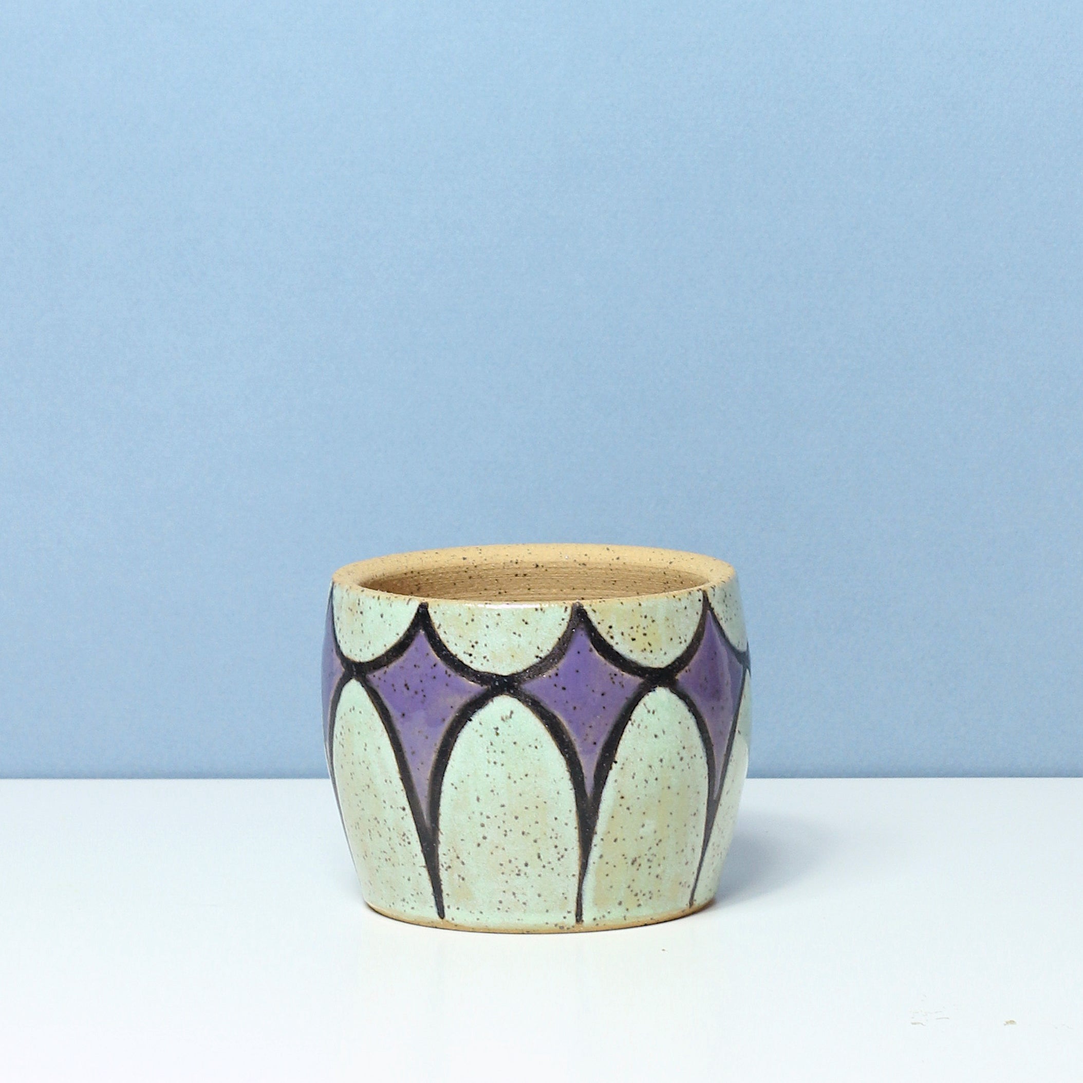 Glazed Stoneware Pot with Stardust Pattern – Happy Hour Ceramics